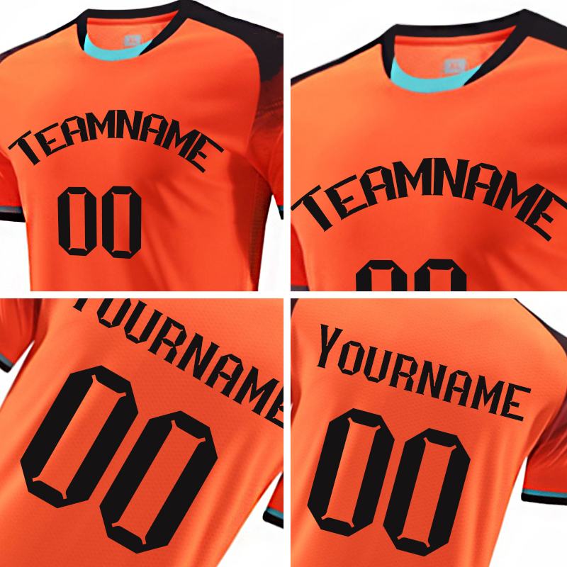 Custom Personalized Adult Kids Orange Football Uniform