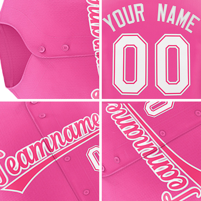 Personalized red, white and dark red baseball uniforms for men and women
