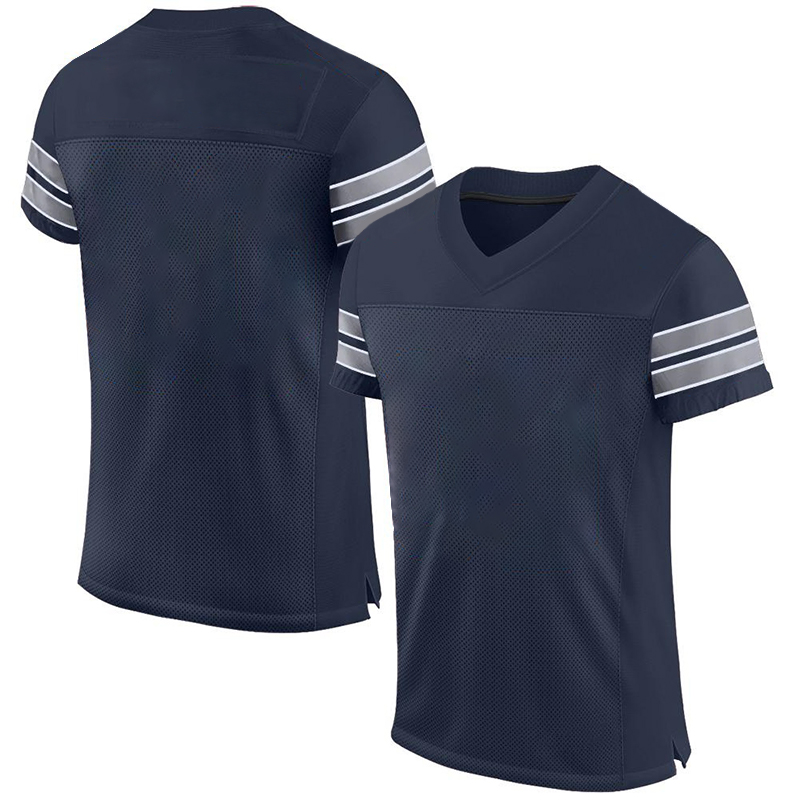 Custom dark blue adult football uniforms