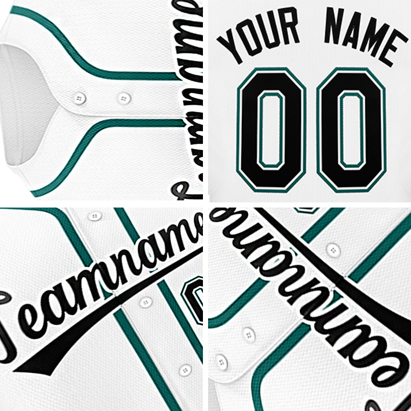 Custom White Baseball Shirt Design