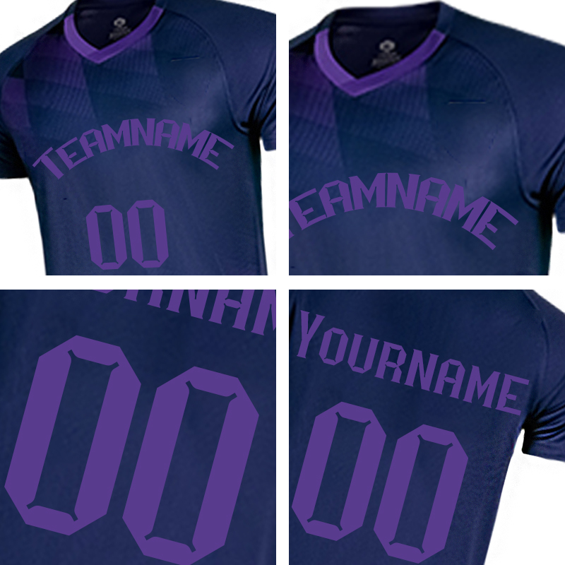 Customized royal blue soccer uniform