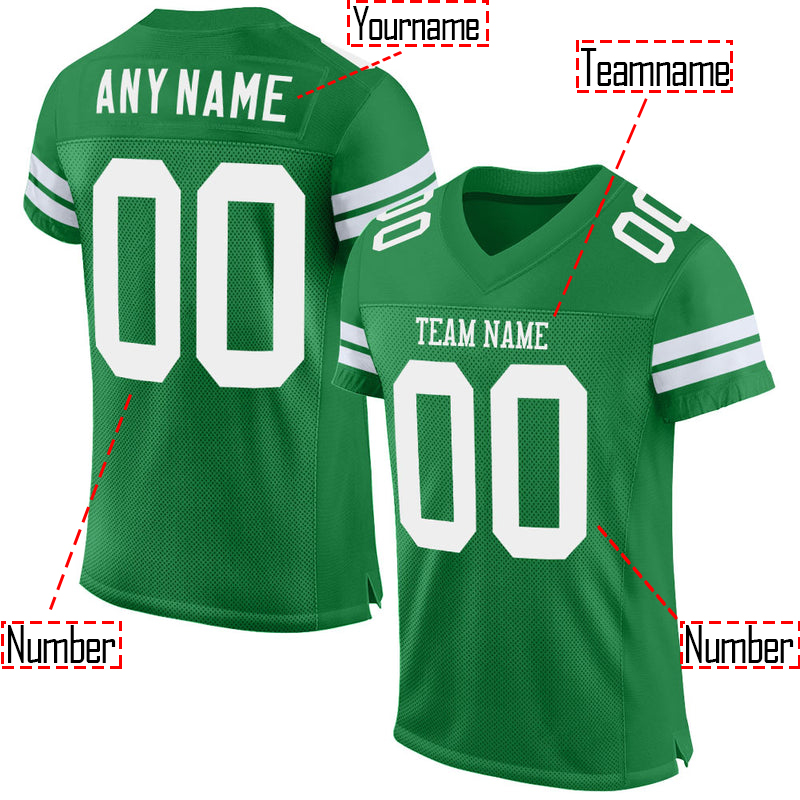 Custom youth green football shirt