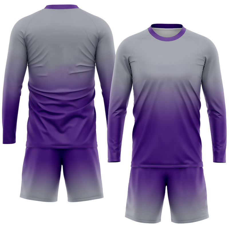 Customized women's gradient long sleeve soccer uniforms