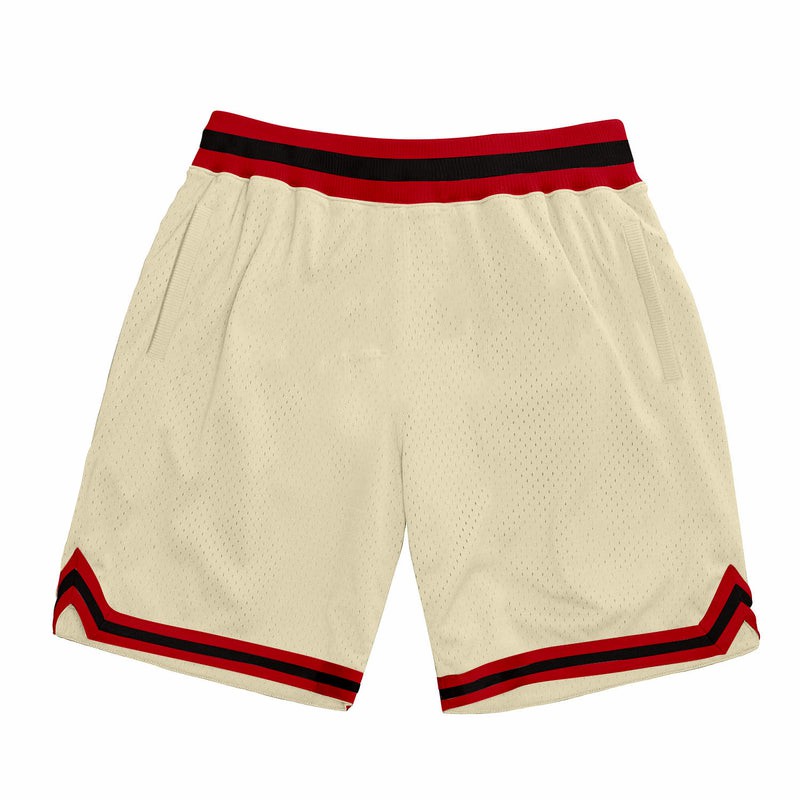 Personalized Beige Basketball Shorts Design