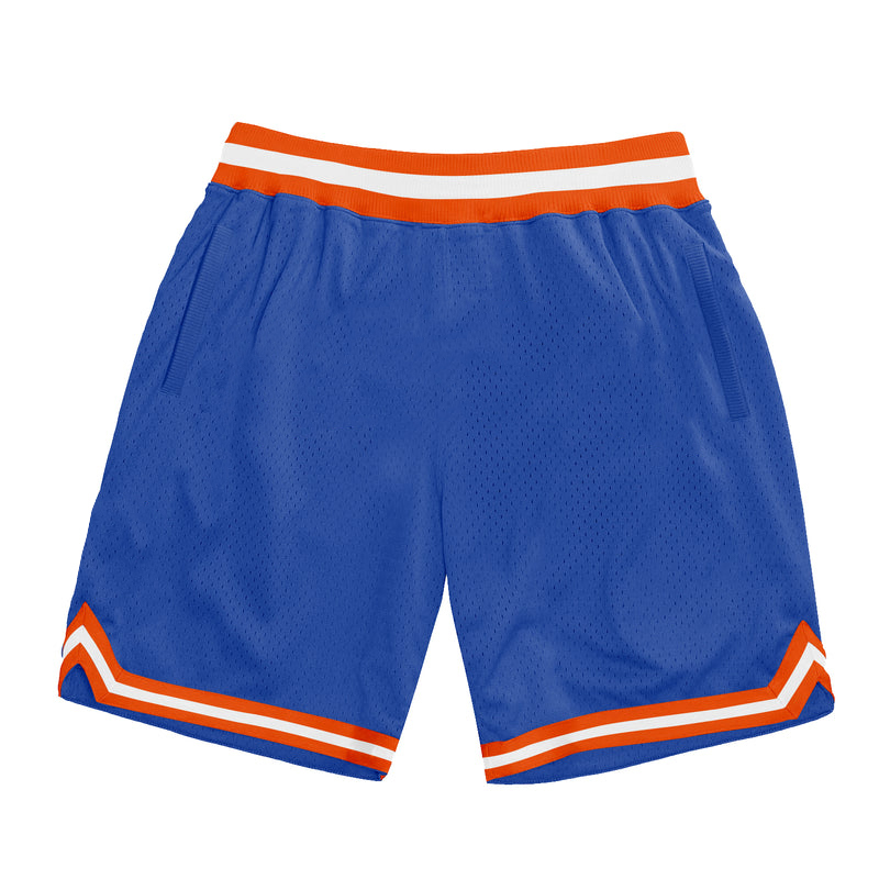 Custom blue breathable basketball shorts design