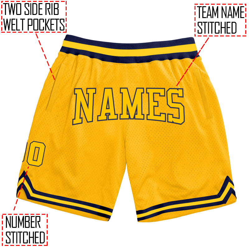 Personalized yellow basketball shorts
