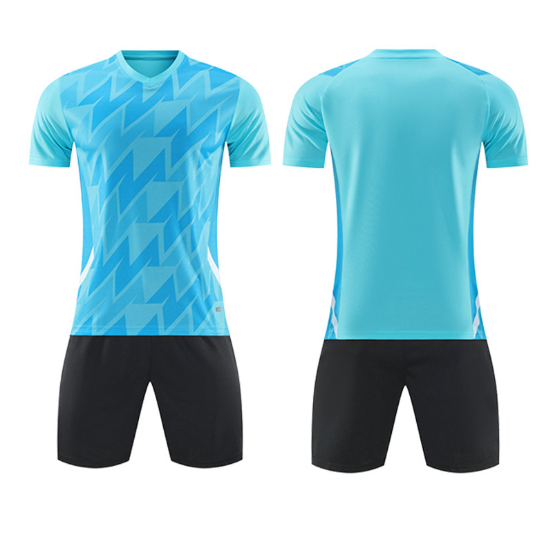 Custom Breathable Light Blue Soccer Jersey