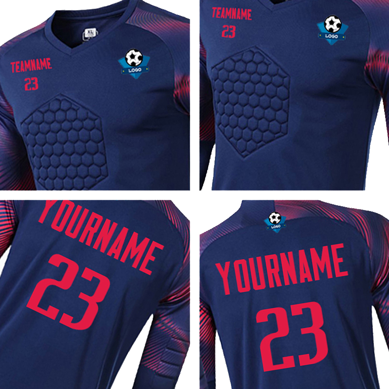 Personalized Royal Blue Soccer Goalkeeper Top