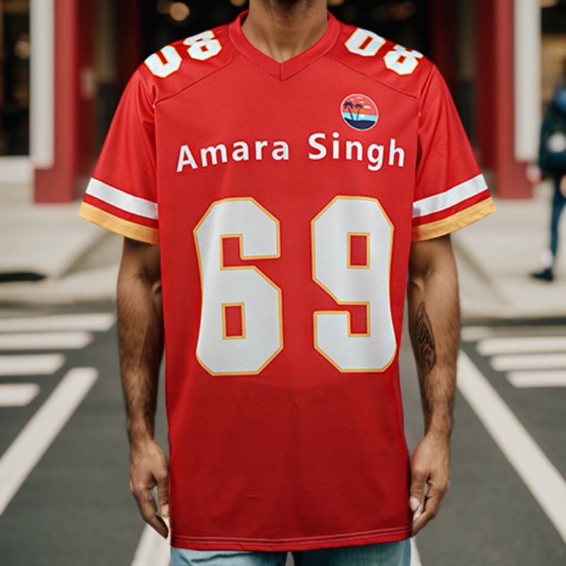 Custom Red Football Jersey